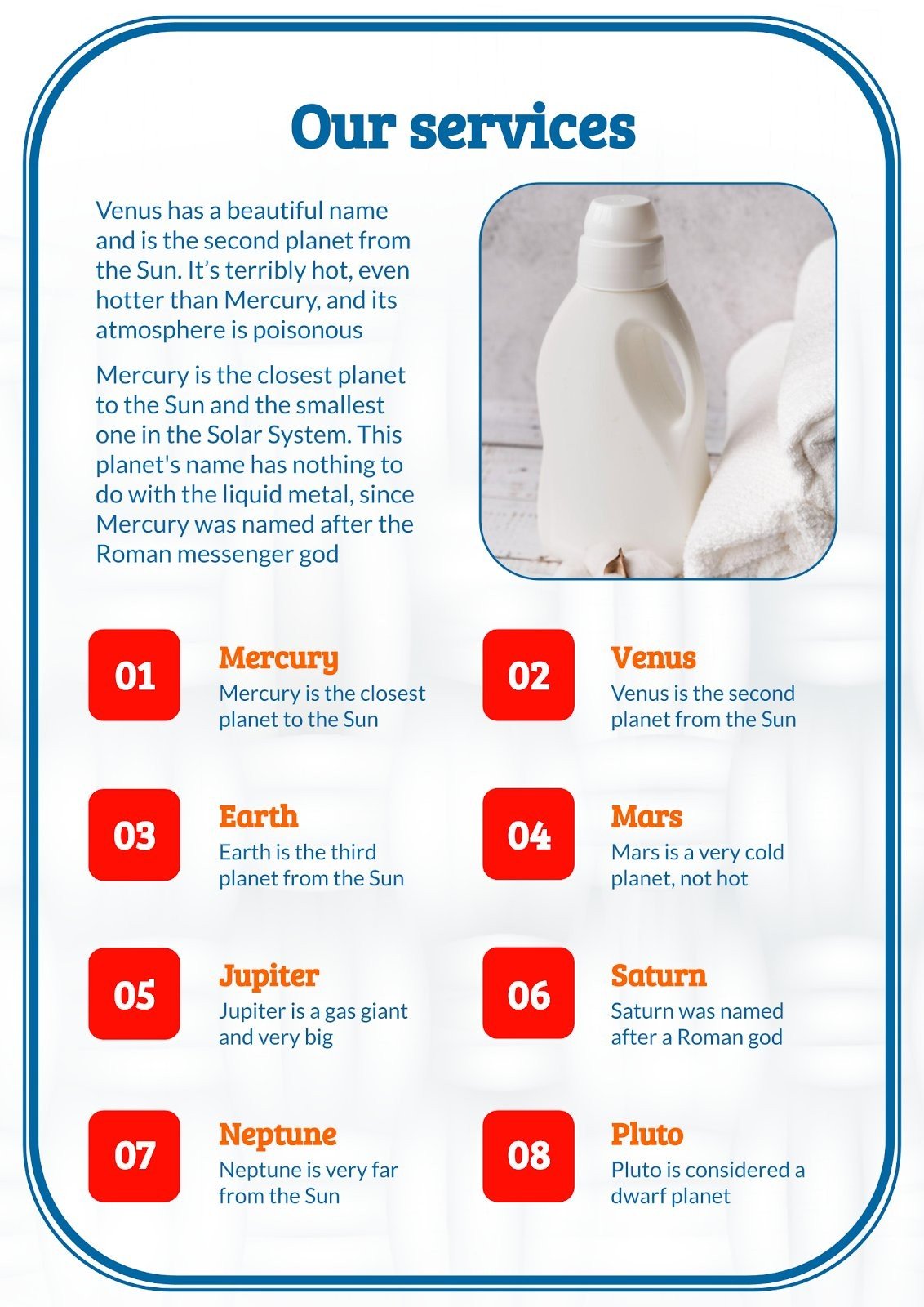 Catálogo de detergentes para lavandería | Google Slides