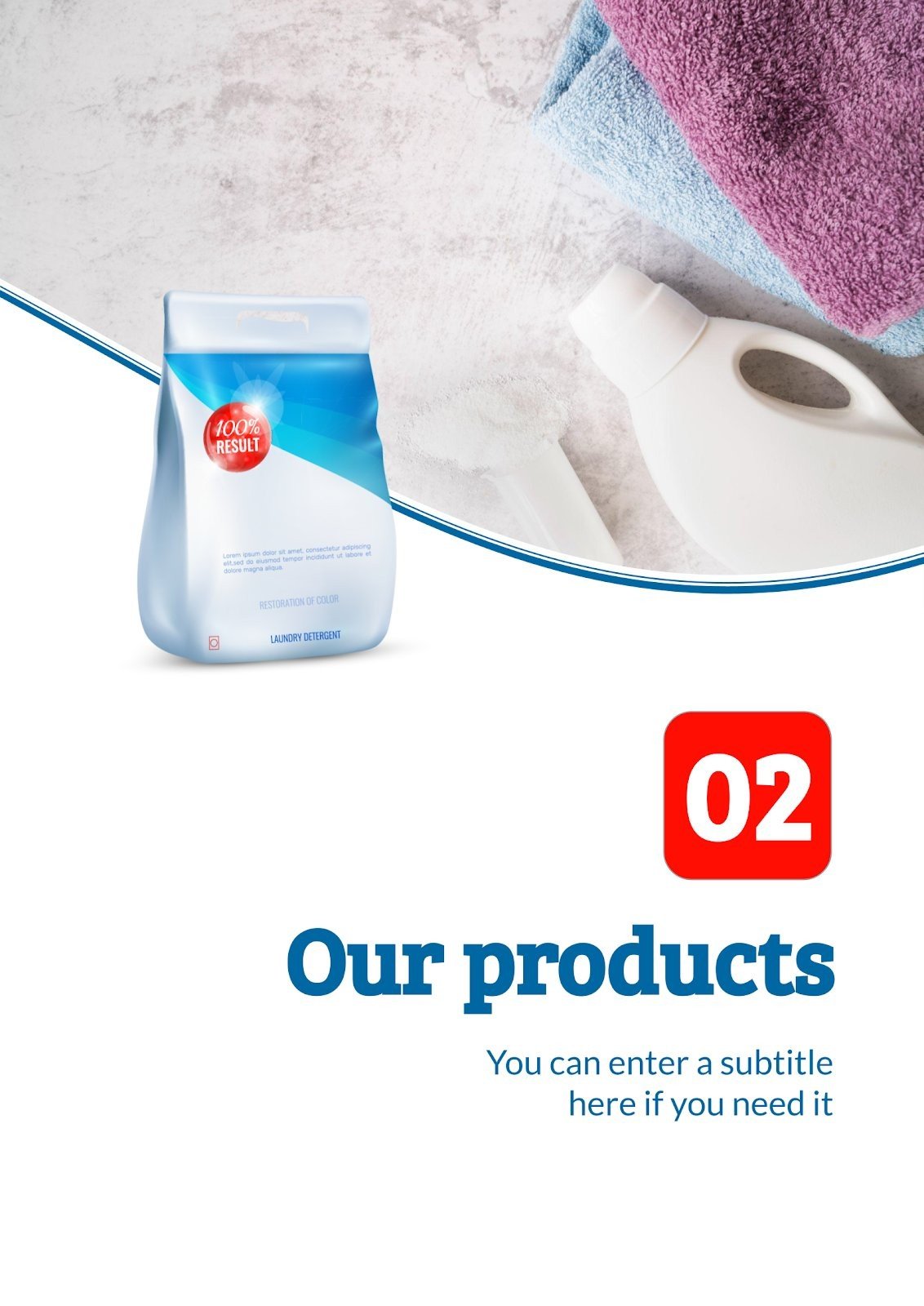 Catálogo de detergentes para lavandería | Google Slides