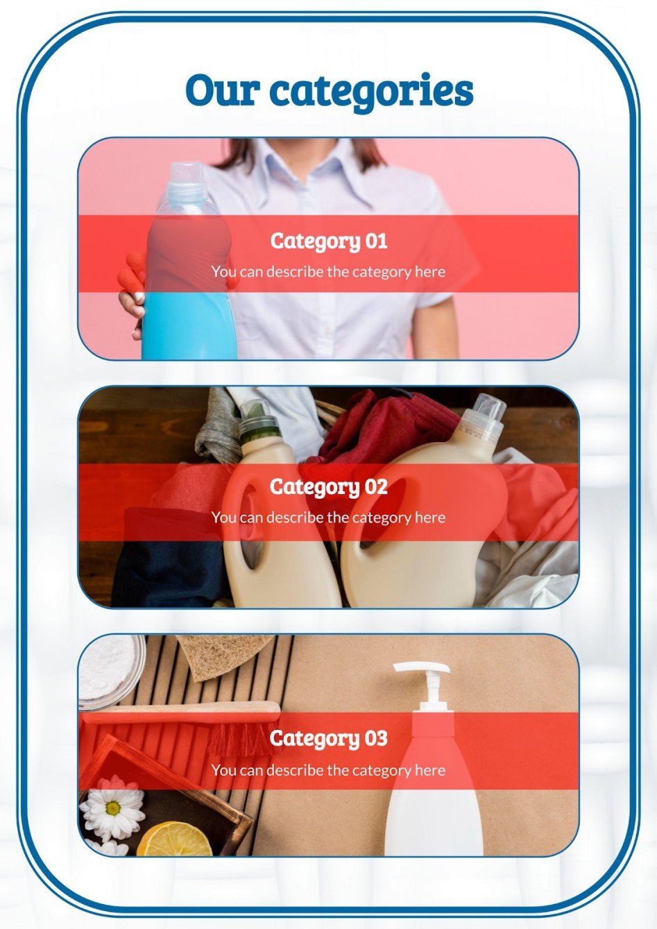 Catálogo de detergentes para lavandería | Google Slides