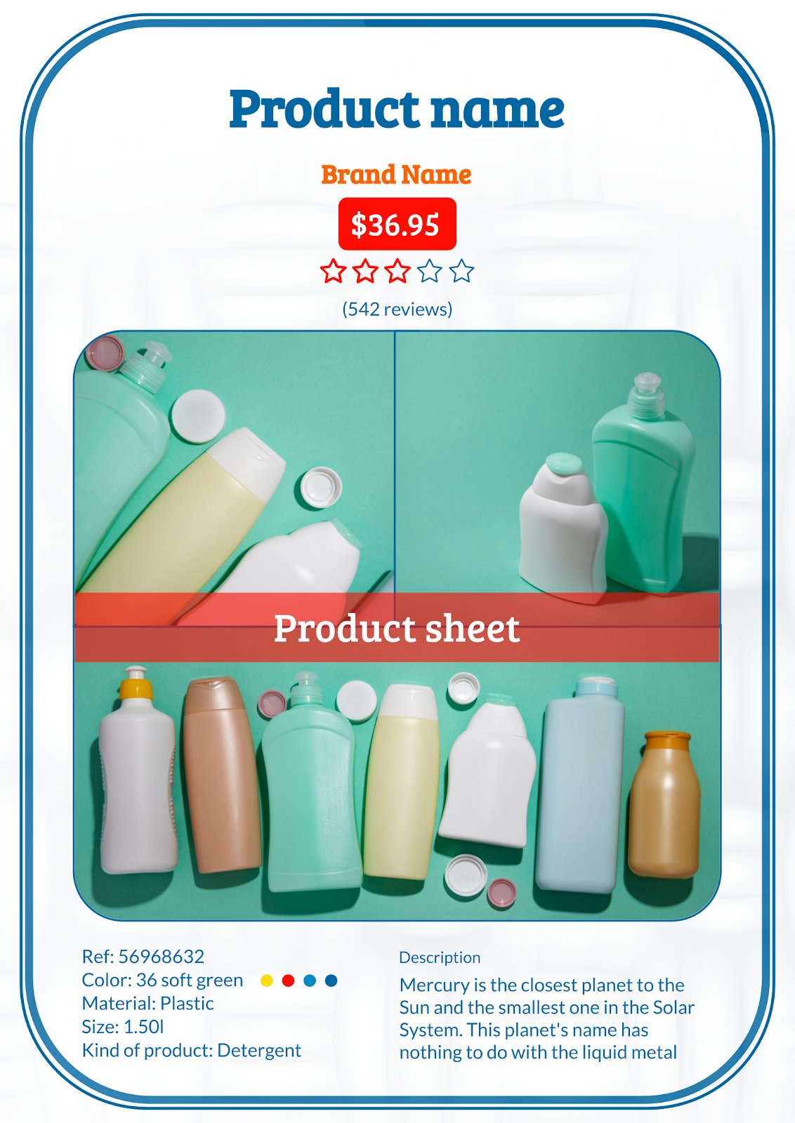 Catálogo de detergentes para lavanderia | Google Slides