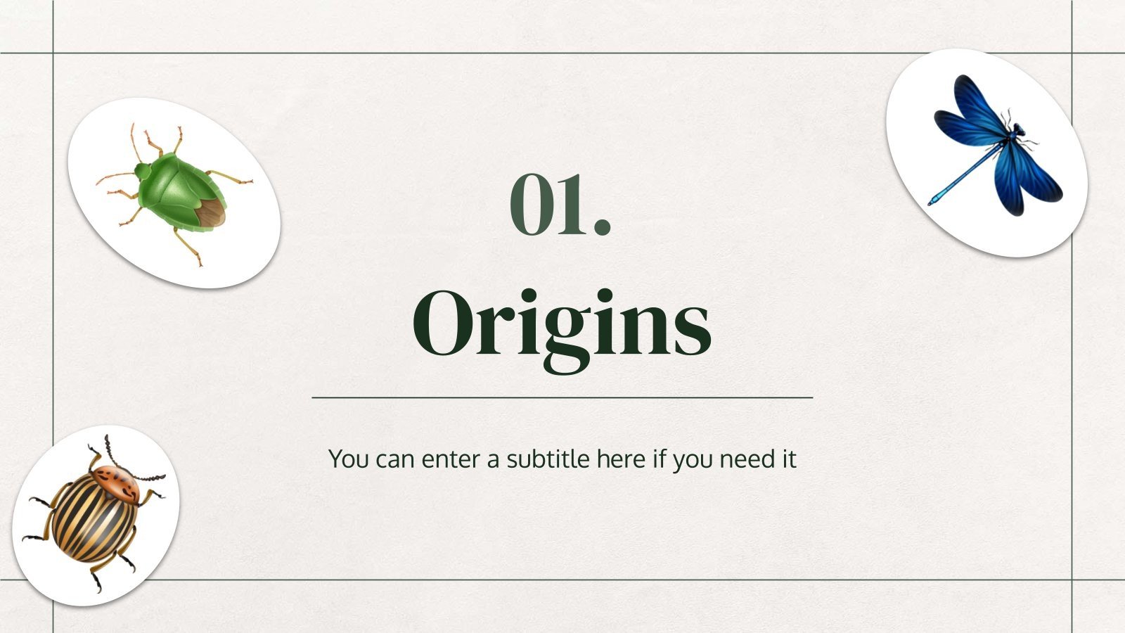 Minitema de insectos realistas | Google Slides y PowerPoint