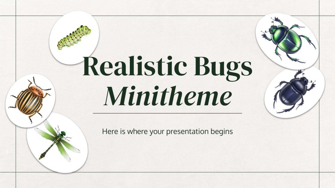 Temas Googles Slide y plantillas PowerPoint sobre insectos