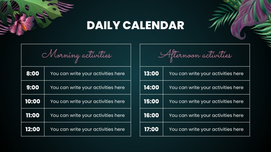 Palm Tree Vibes Personal Organizer