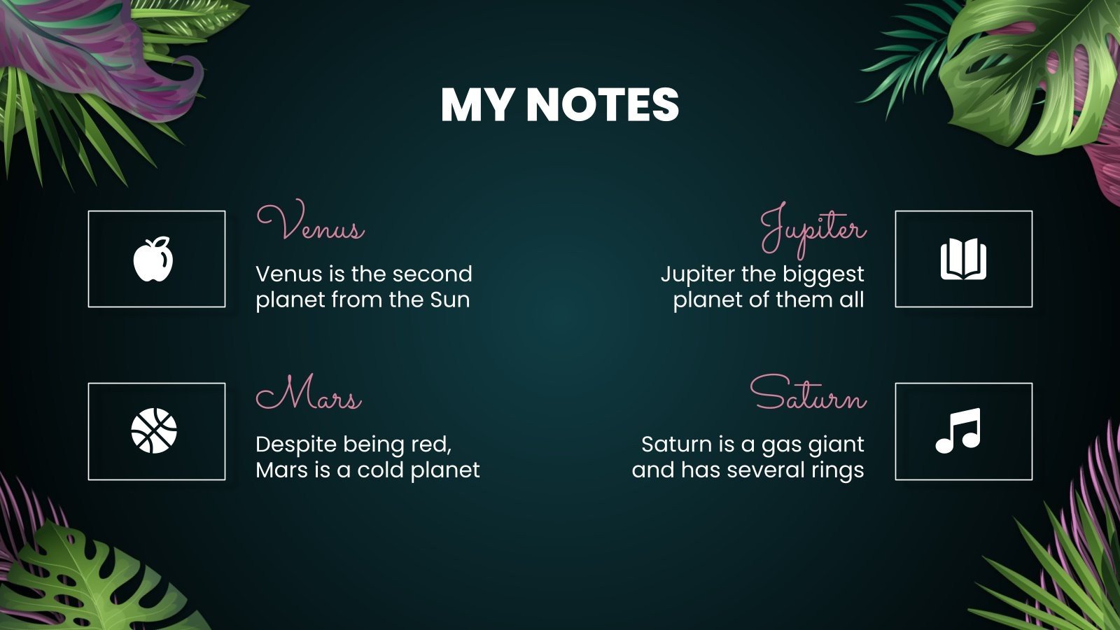 Palm Tree Vibes Personal Organizer