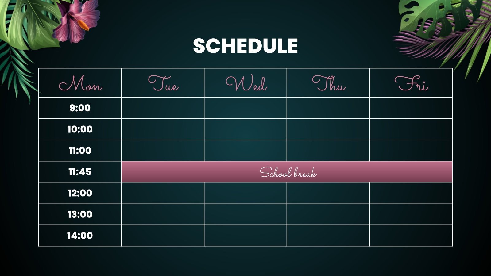 Palm Tree Vibes Personal Organizer