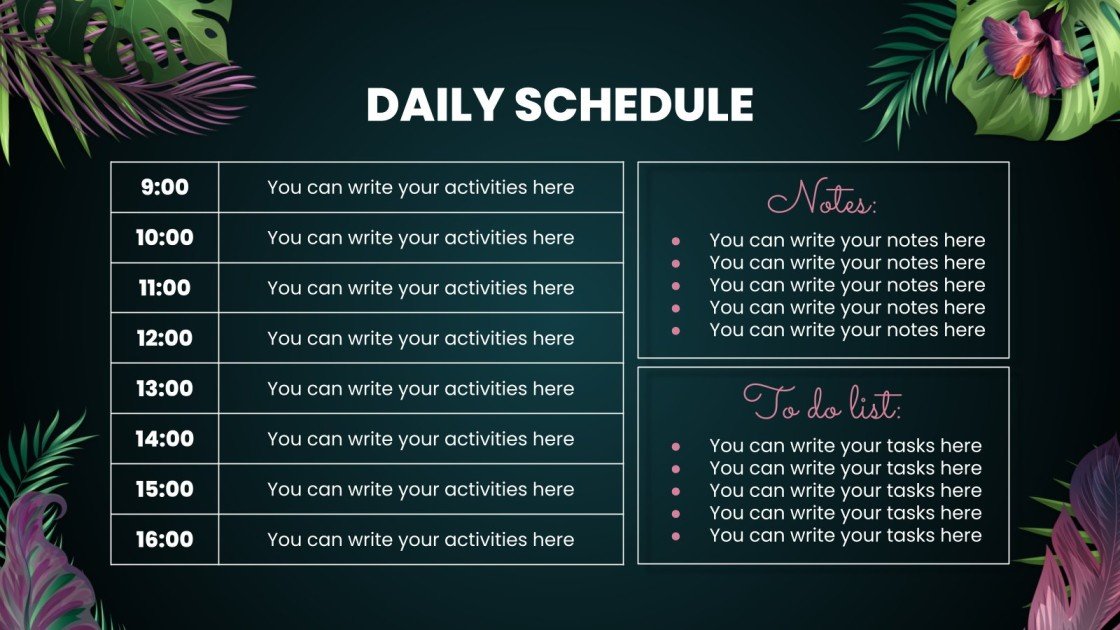 Palm Tree Vibes Personal Organizer