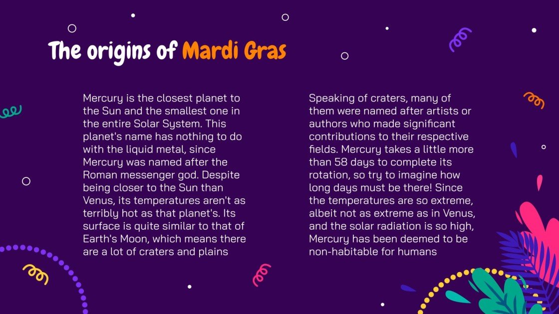 Let's Celebrate Mardi Gras | Google Slides & PPT