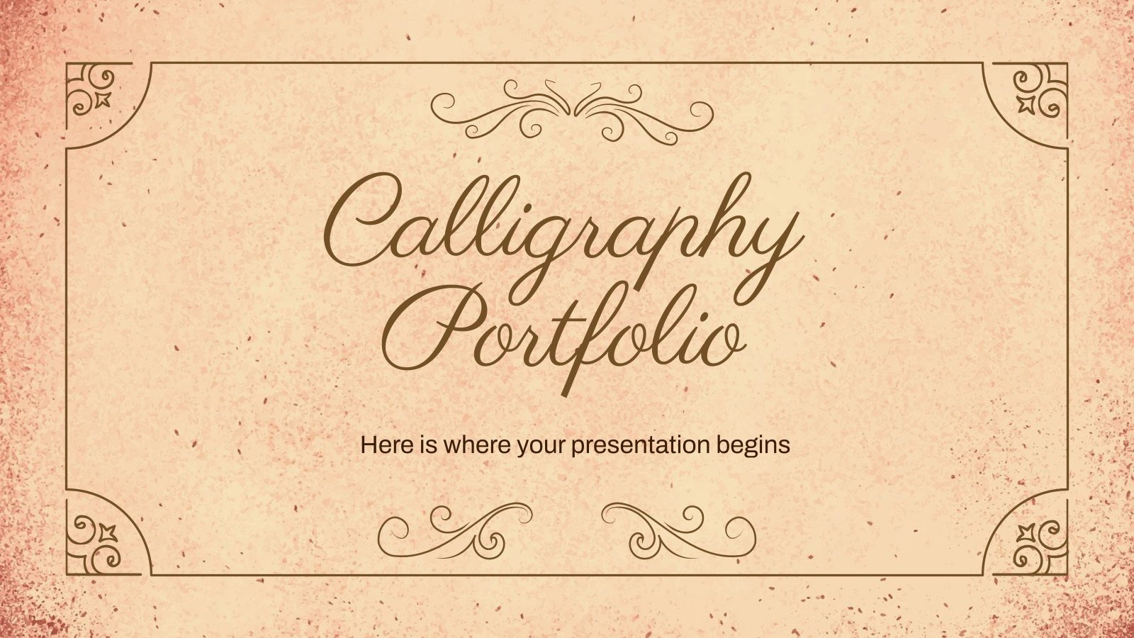 Calligraphy Portfolio | Google Slides & PowerPoint template