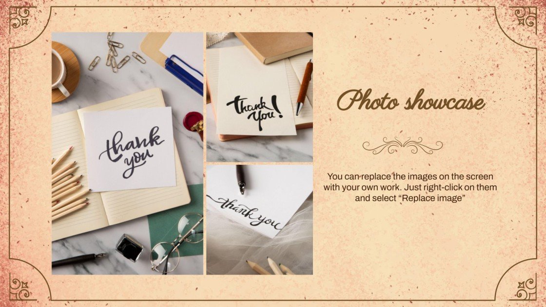 Calligraphy Portfolio | Google Slides & PowerPoint template