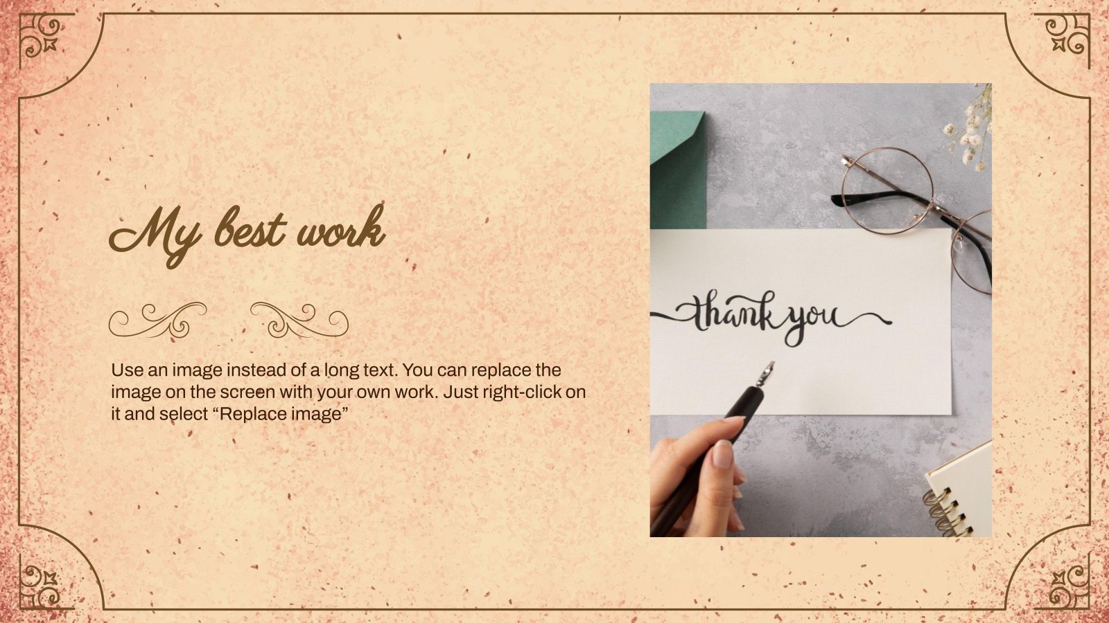 Calligraphy Portfolio | Google Slides & PowerPoint template