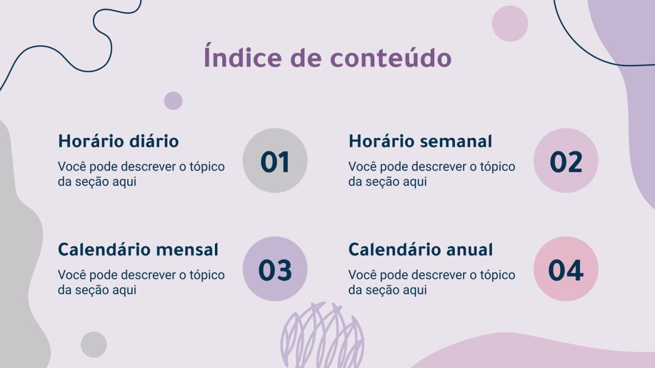 Subtle Shapes & Colors Personal Organizer | Google Slides