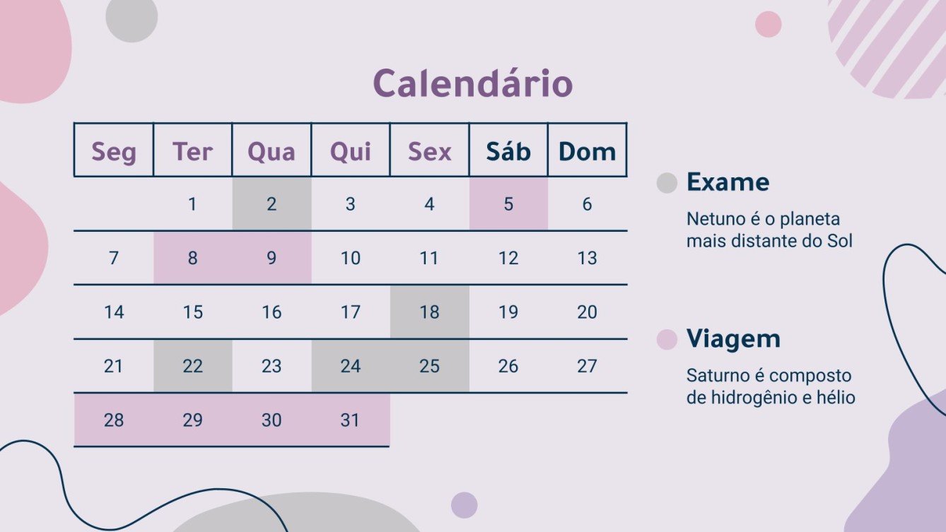 Subtle Shapes & Colors Personal Organizer | Google Slides
