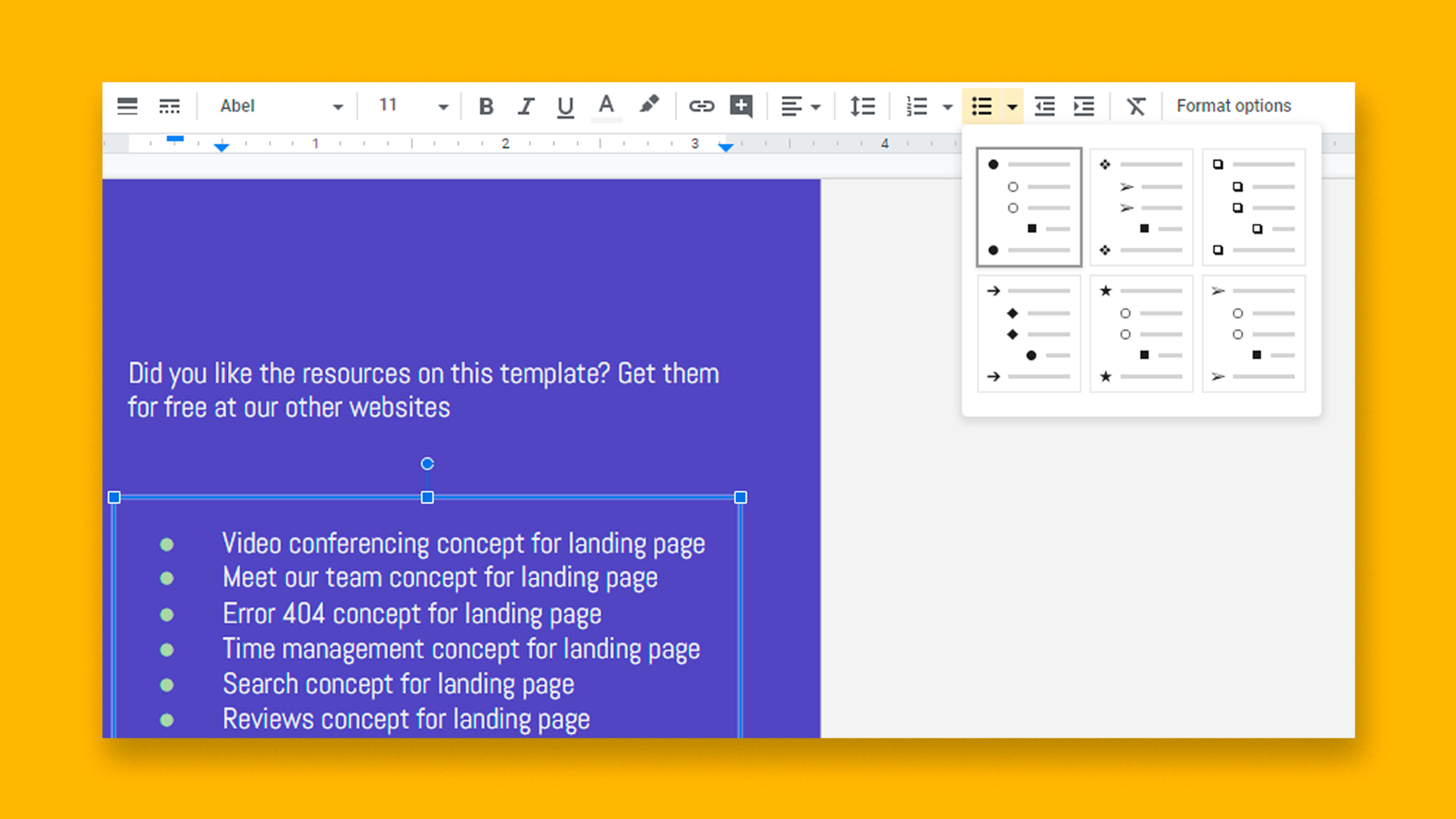 How To Add A Bulleted Or Numbered List In Google Slides Tutorial
