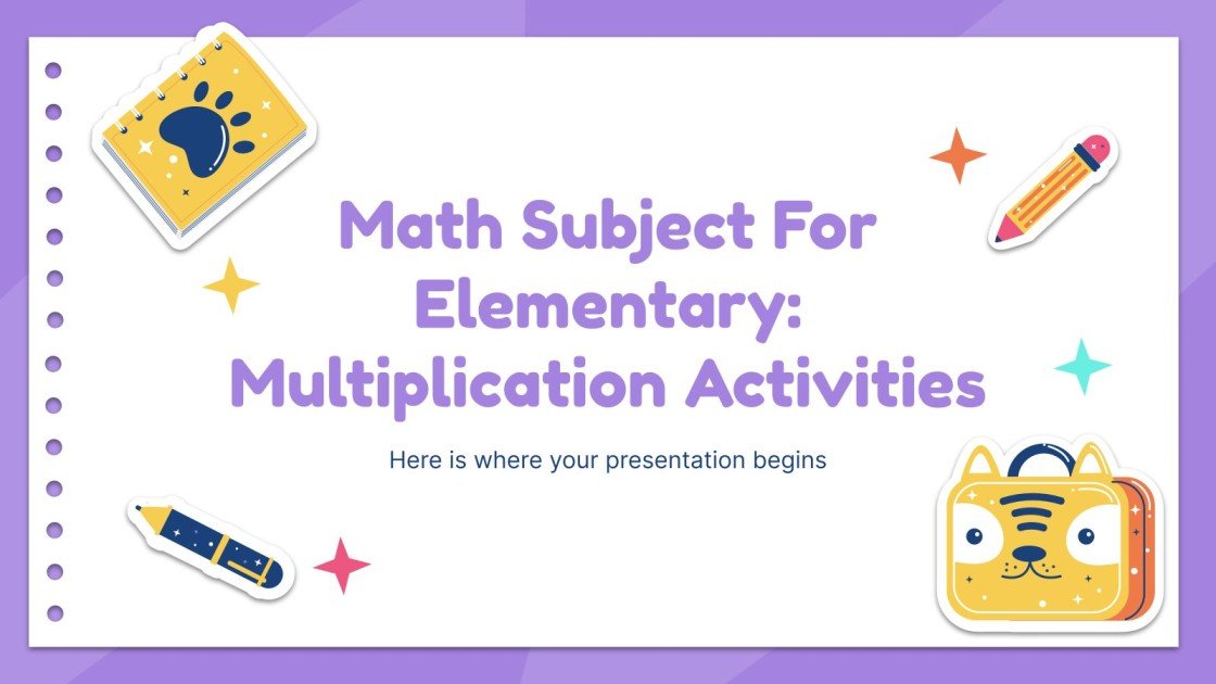 Math Subject for Elementary: Multiplication Activities