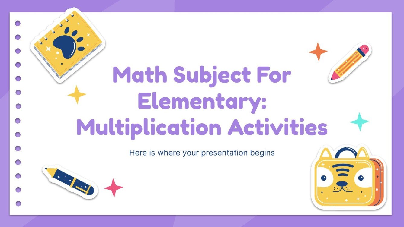 Math Subject for Elementary: Multiplication Activities