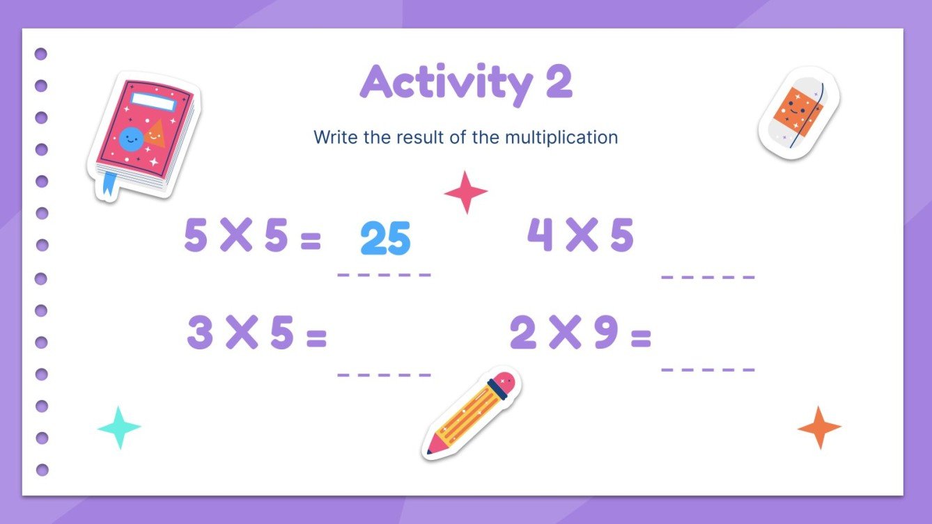 Math Subject for Elementary: Multiplication Activities