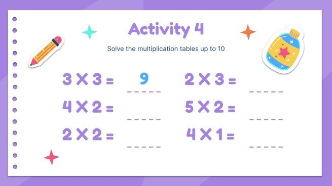 Math Subject for Elementary: Multiplication Activities