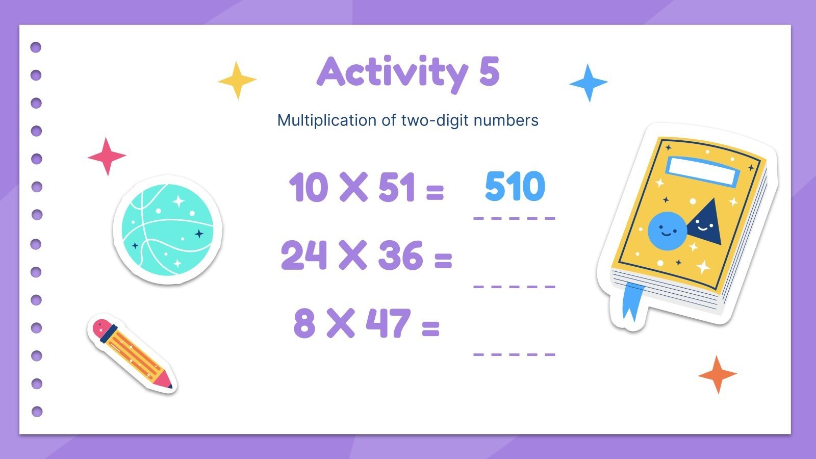 Activités sur les multiplications pour l'élémentaire