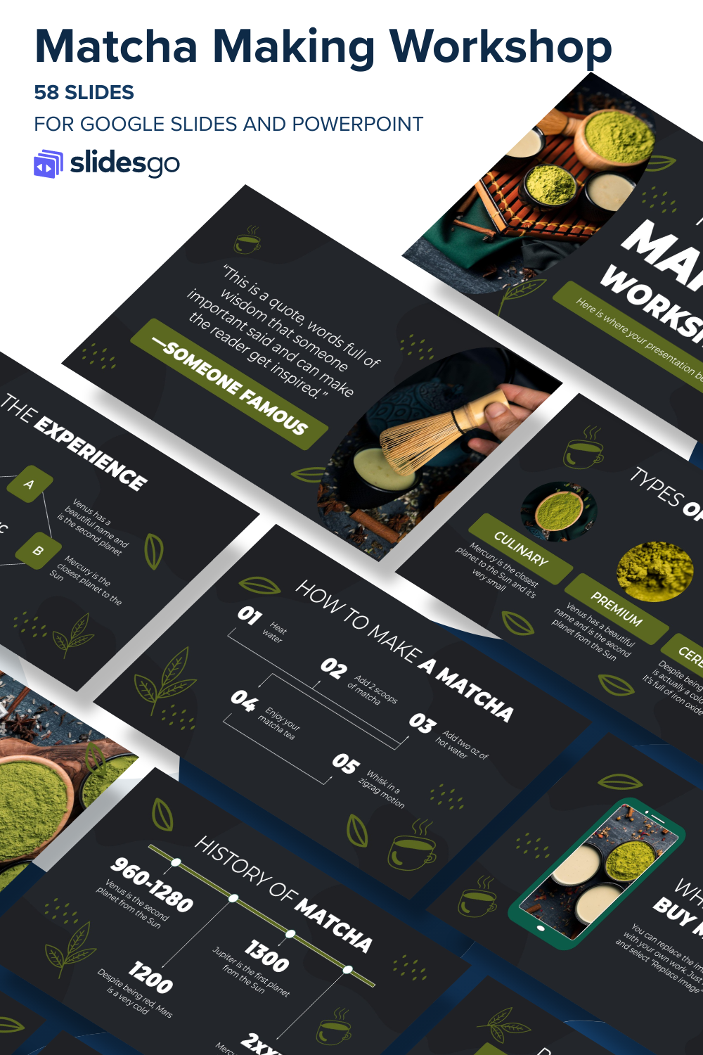 Matcha Making Workshop | Google Slides and PowerPoint