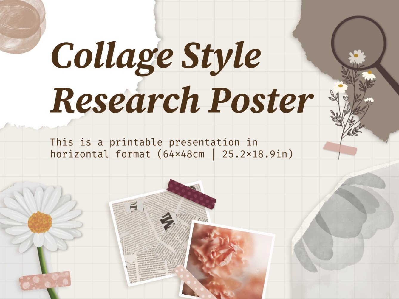 Collage Style Research Poster | Google Slides & PowerPoint