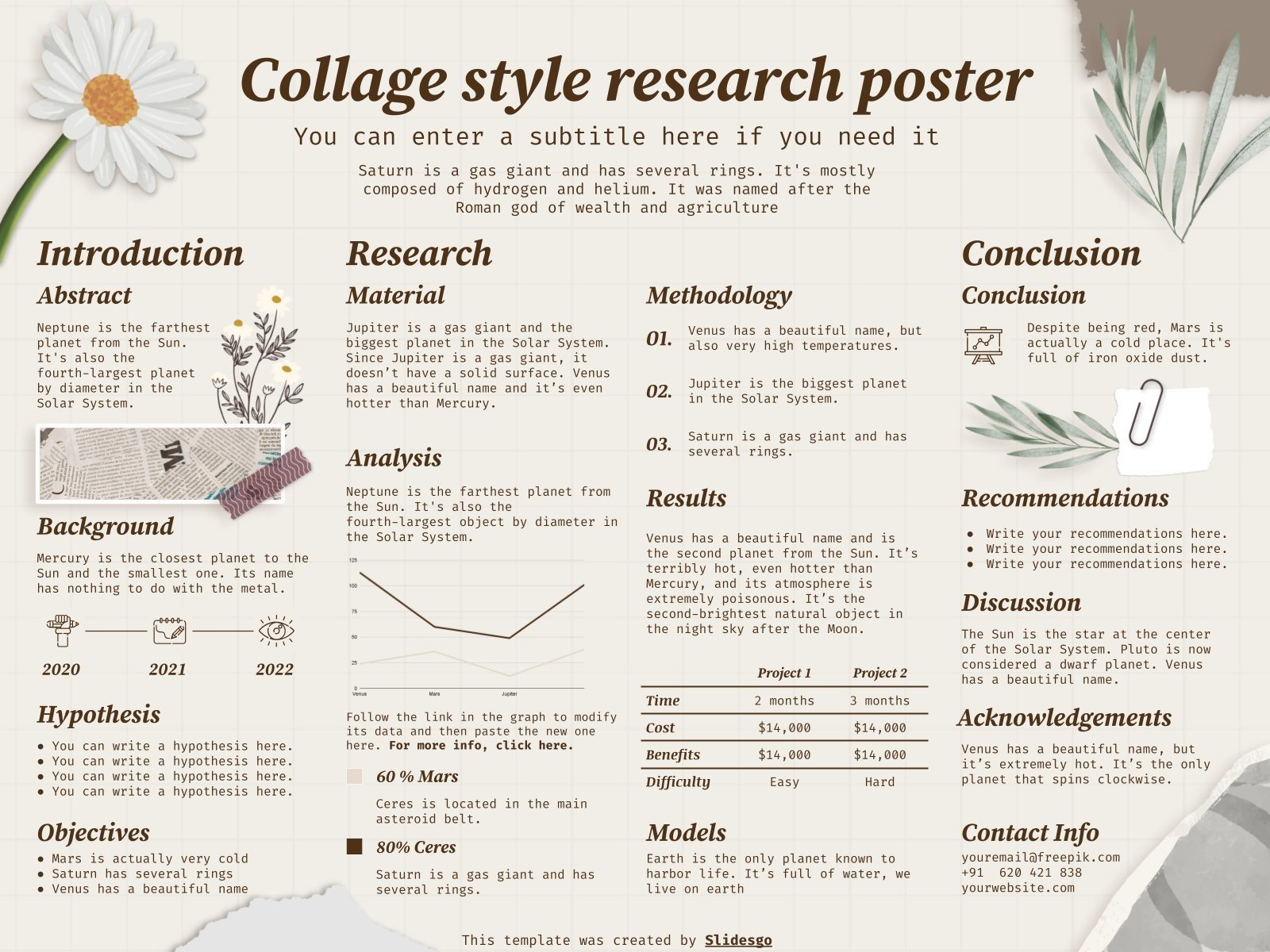 Collage Style Research Poster | Google Slides & PowerPoint