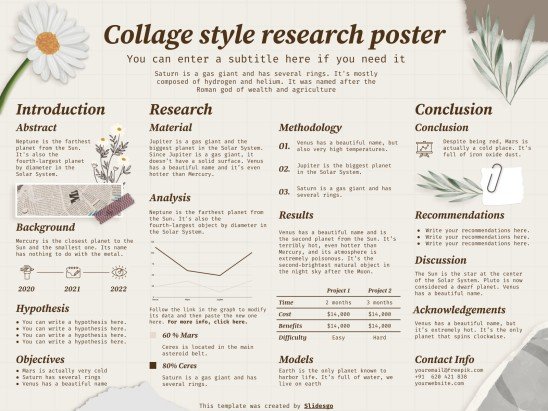 Collage Style Research Poster | Google Slides & PowerPoint