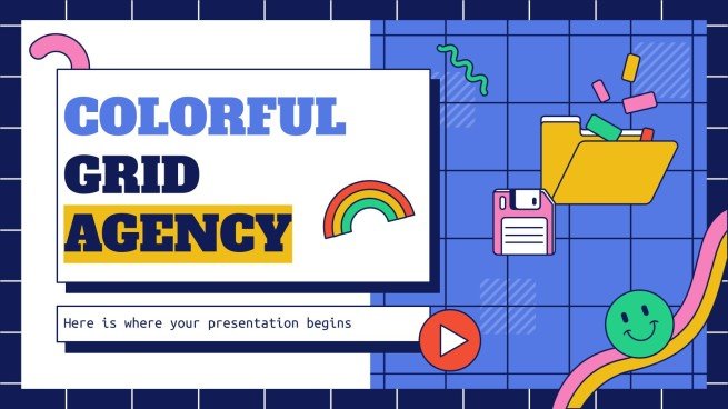 Colorful Grid Agency | Google Slides and PowerPoint template