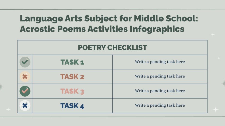 Language Arts: Acrostic Poems Activities Infographics