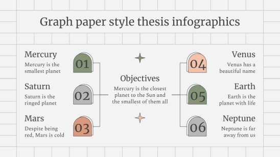 Graph Paper Style Thesis Infographics | Google Slides & PPT