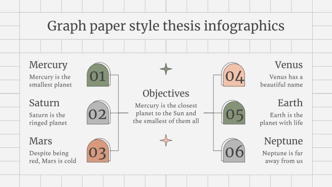 Graph Paper Style Thesis Infographics | Google Slides & PPT