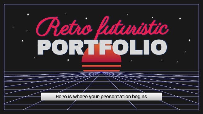Retro Futuristic Portfolio | Google Slides & PowerPoint
