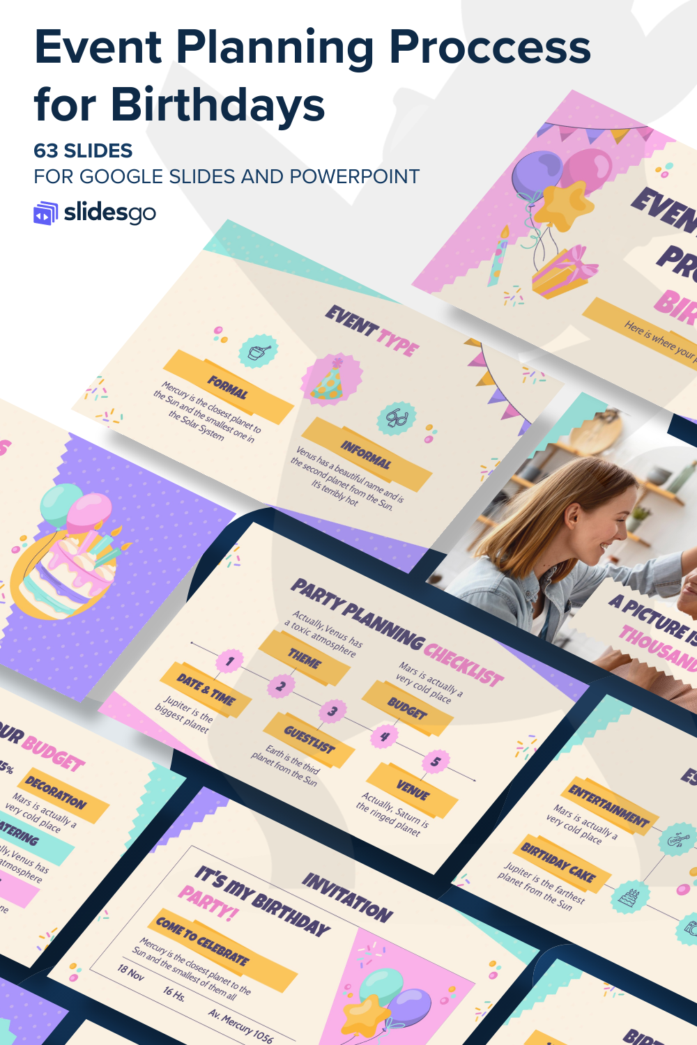 Event Planning Process for Birthdays | Google Slides & PPT