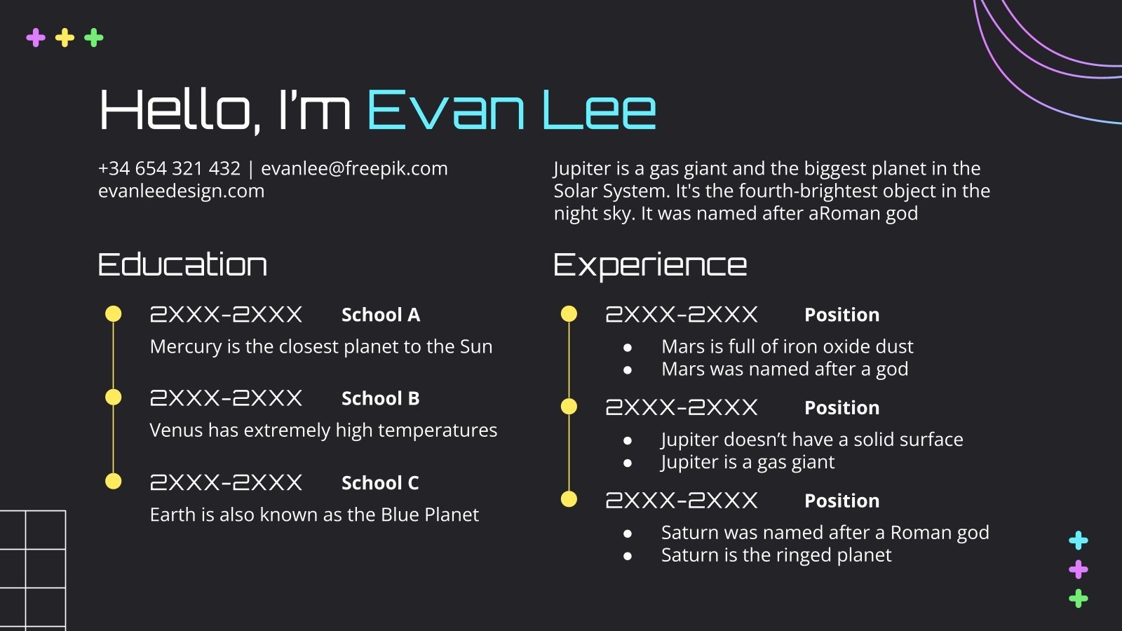 Acid Graphics Designer Portfolio | Google Slides & PPT