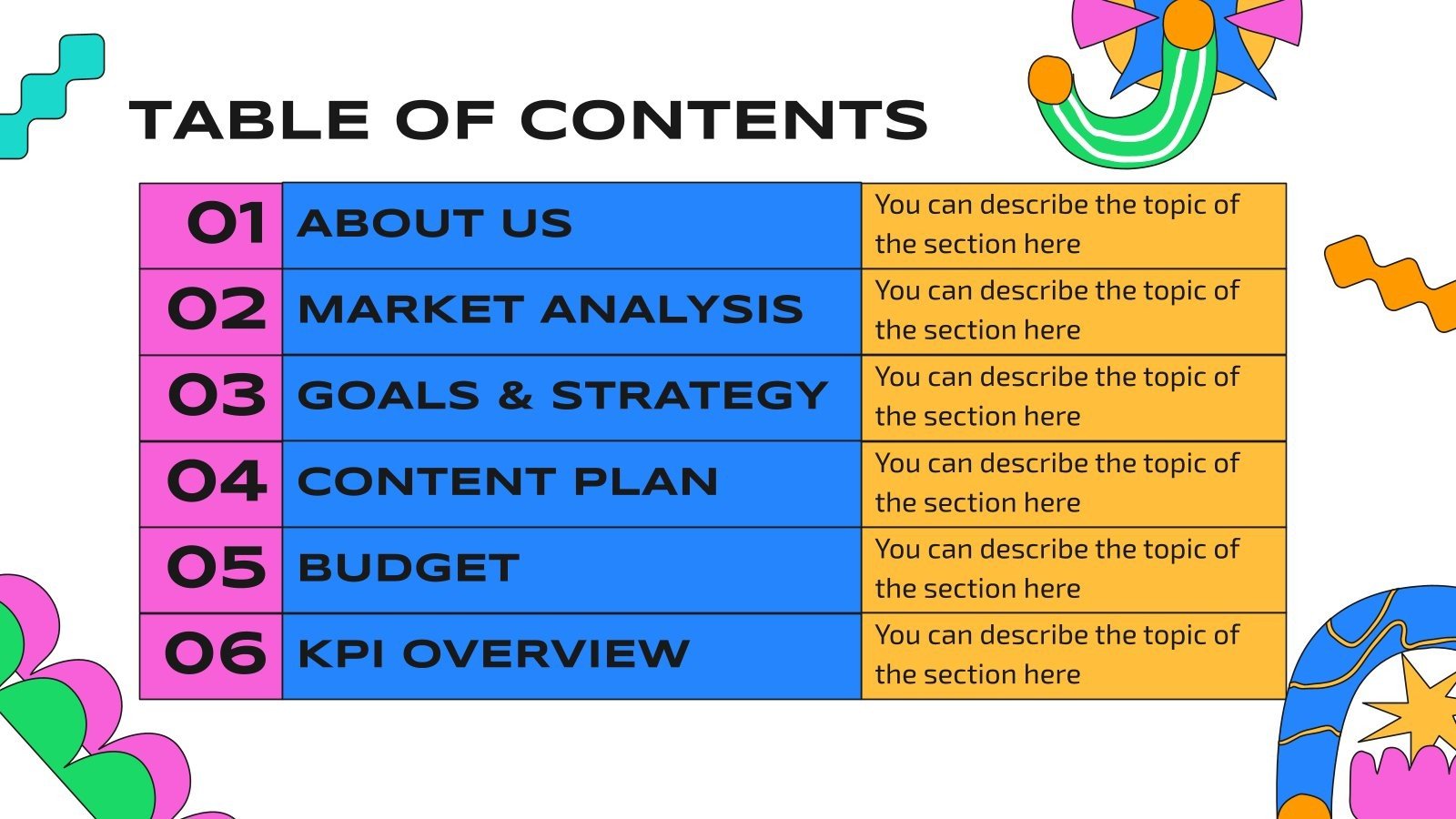 Plano de marketing estilo mixed dimension | Google Slides
