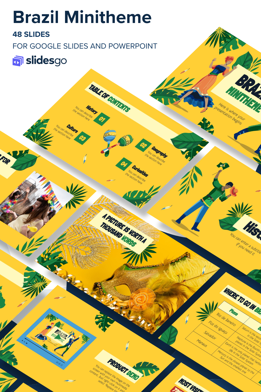 Brazil Minitheme | Google Slides theme & PowerPoint template