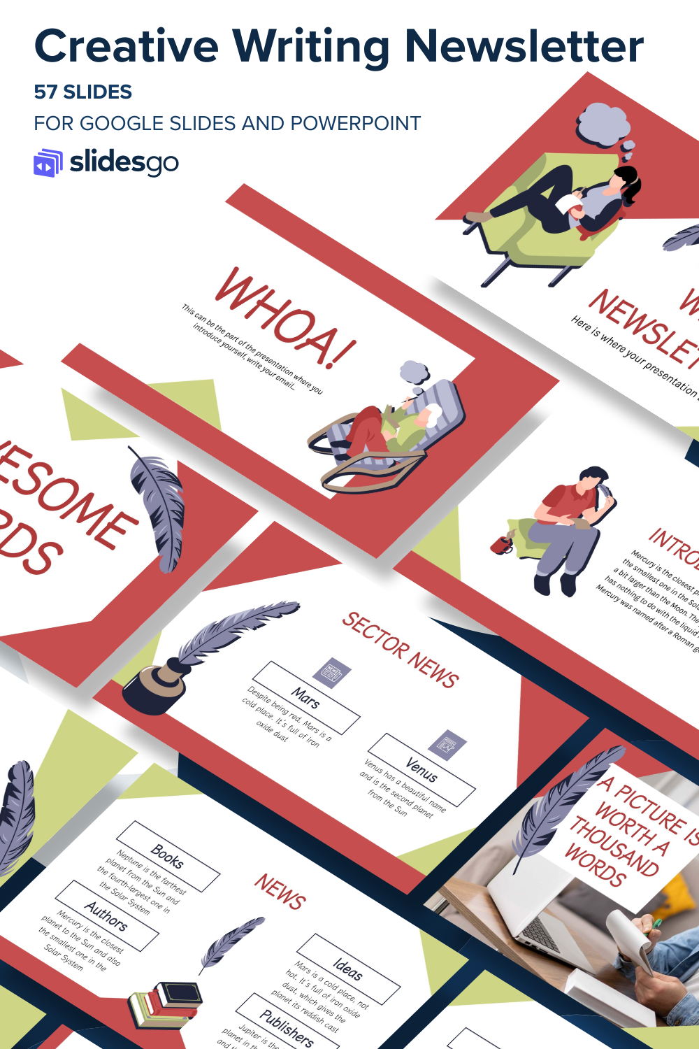 Creative Writing Newsletter | Google Slides & PowerPoint