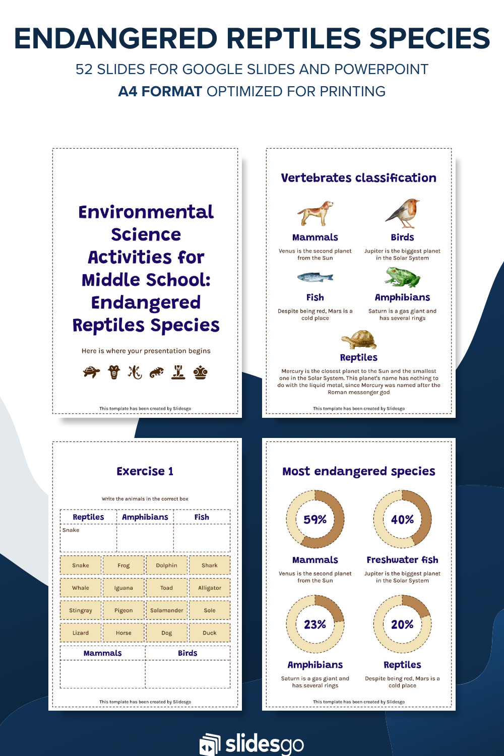 Activities about Endangered Reptile Species