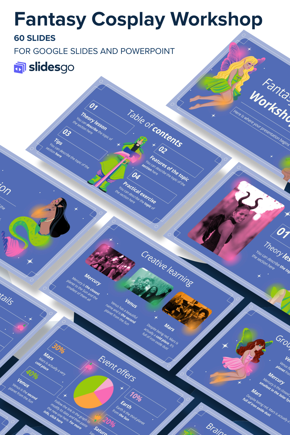 Fantasy Cosplay Workshop | Google Slides & PowerPoint