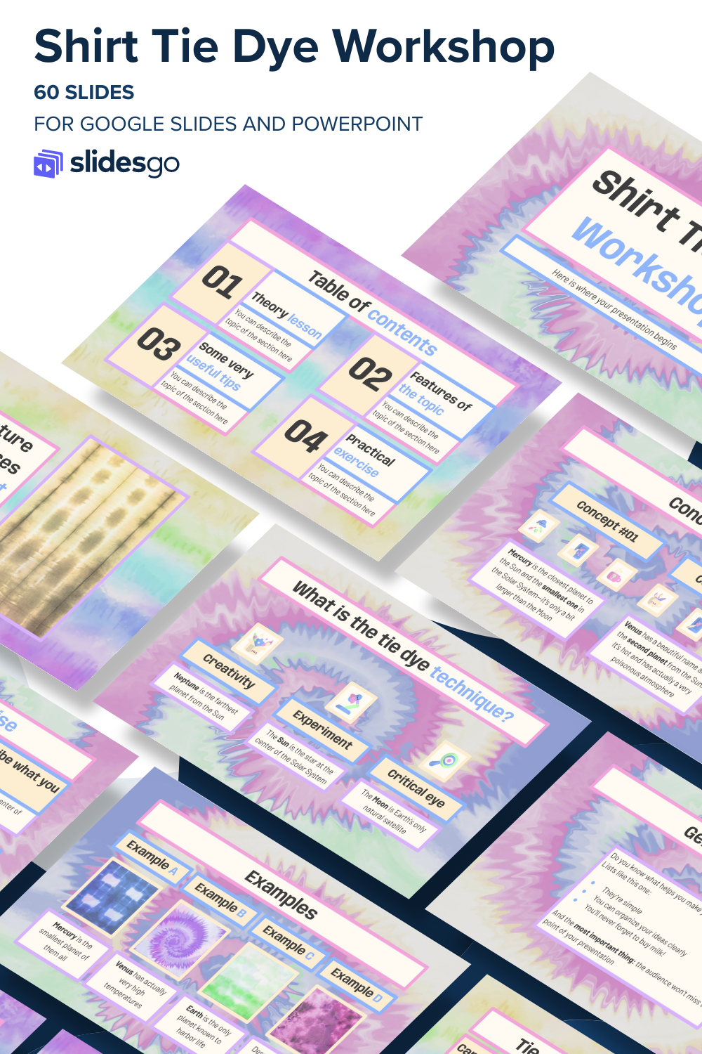 Shirt Tie Dye Workshop | Google Slides & PPT