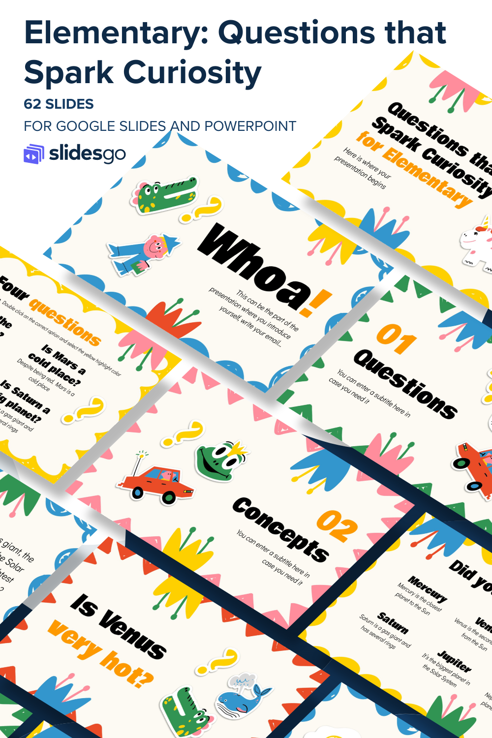 Questions that Spark Curiosity Elementary | Google Slides