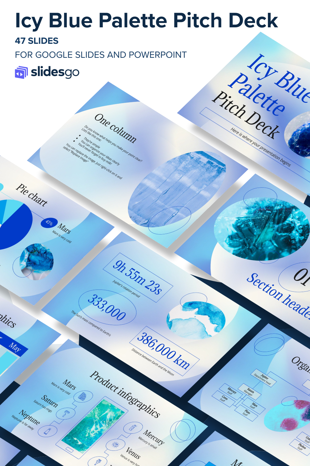Icy Blue Palette Pitch Deck | Google Slides & PowerPoint