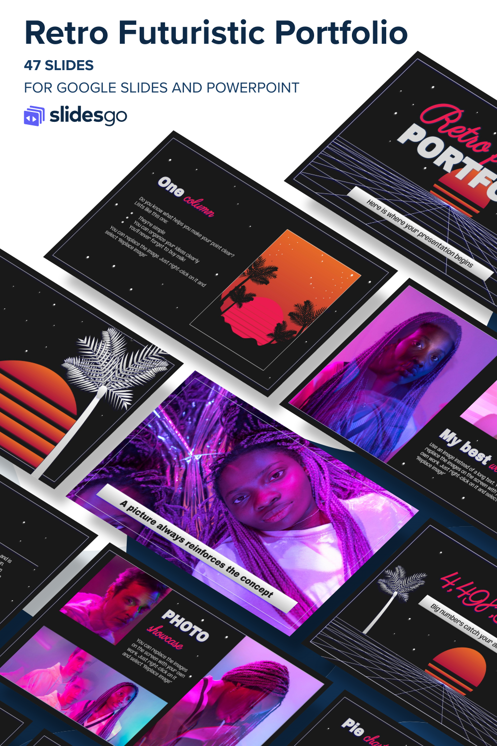 Retro Futuristic Portfolio | Google Slides & PowerPoint