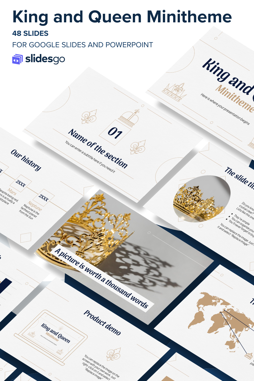 King and Queen Minitheme | Google Slides and PowerPoint