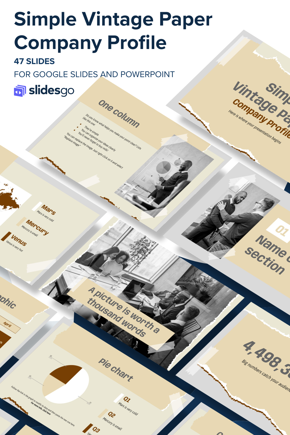 Simple Vintage Paper Company Profile | Google Slides & PPT