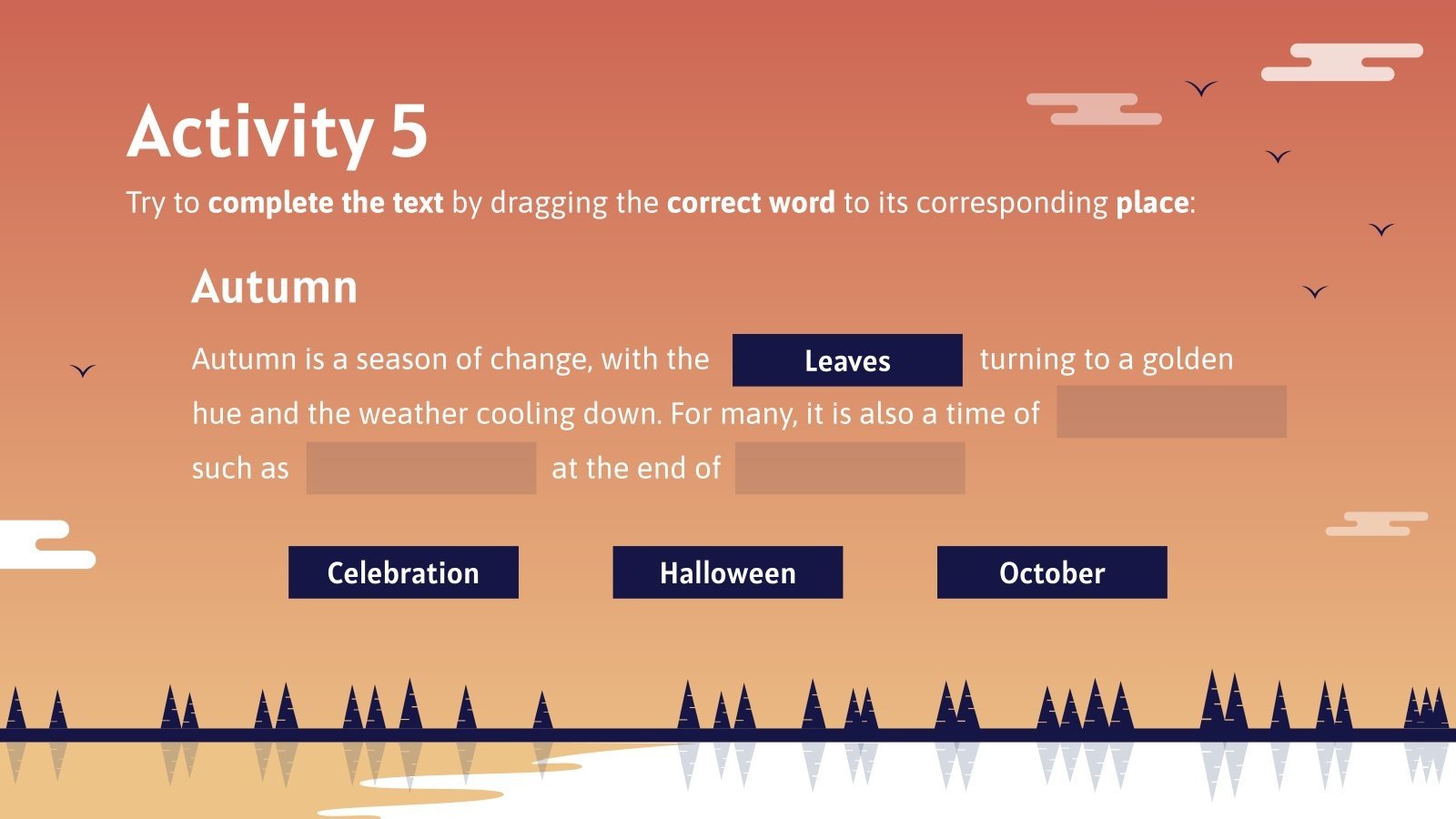 Estaciones del año: lección y actividades para primaria