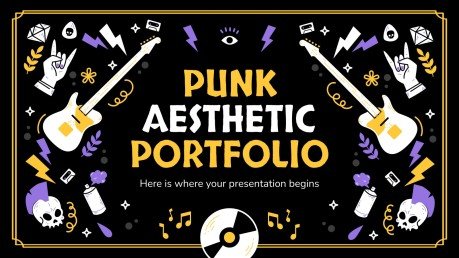 Portafolio de estética punk | Google Slides y PowerPoint