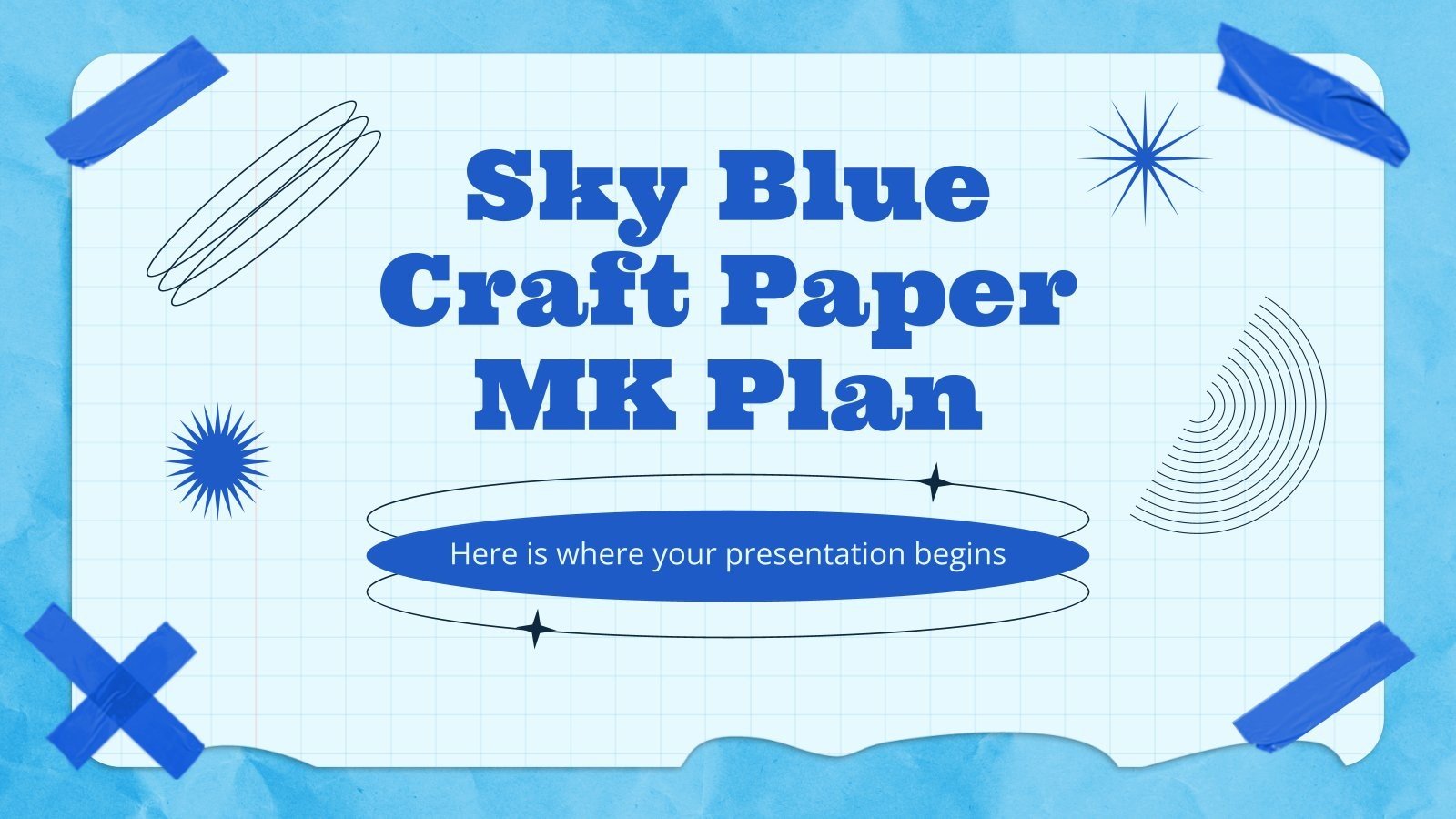 Sky Blue Craft Paper MK Plan | Google Slides & PowerPoint
