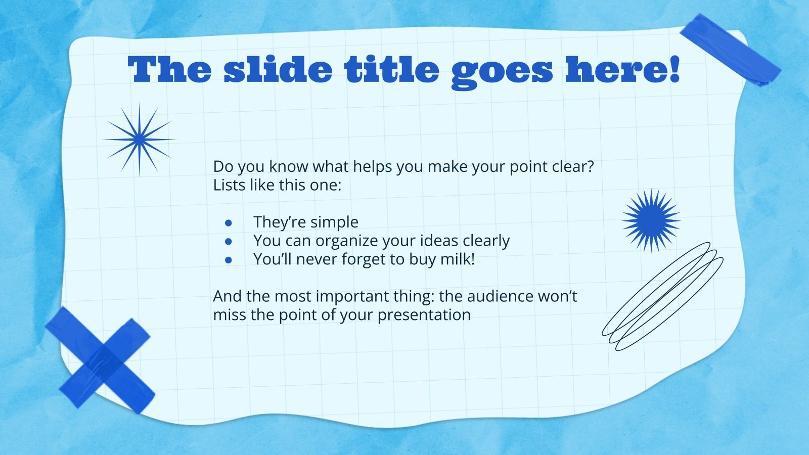 Sky Blue Craft Paper MK Plan | Google Slides & PowerPoint