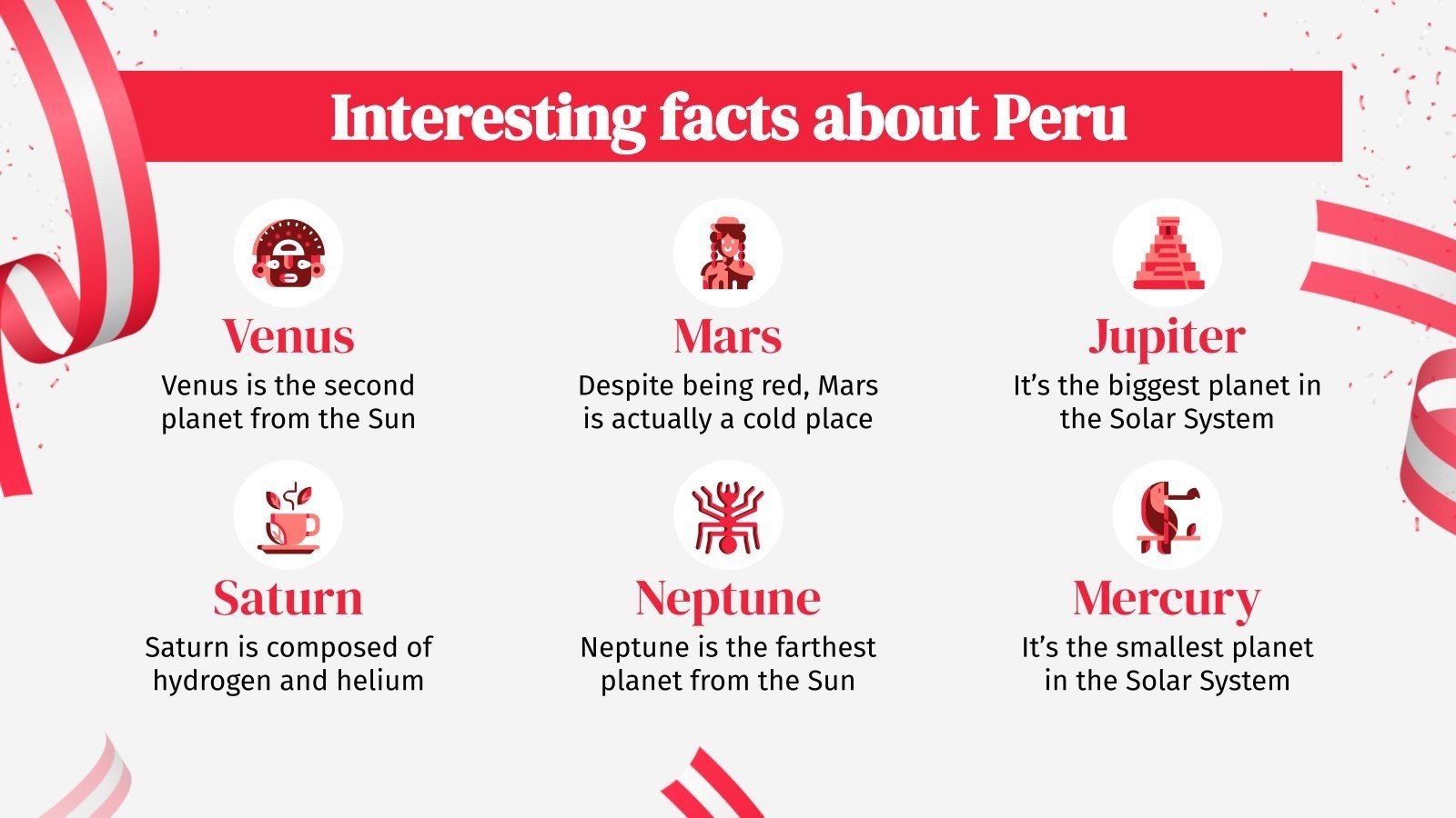 Realistic Flag of Peru Minitheme | Google Slides & PPT