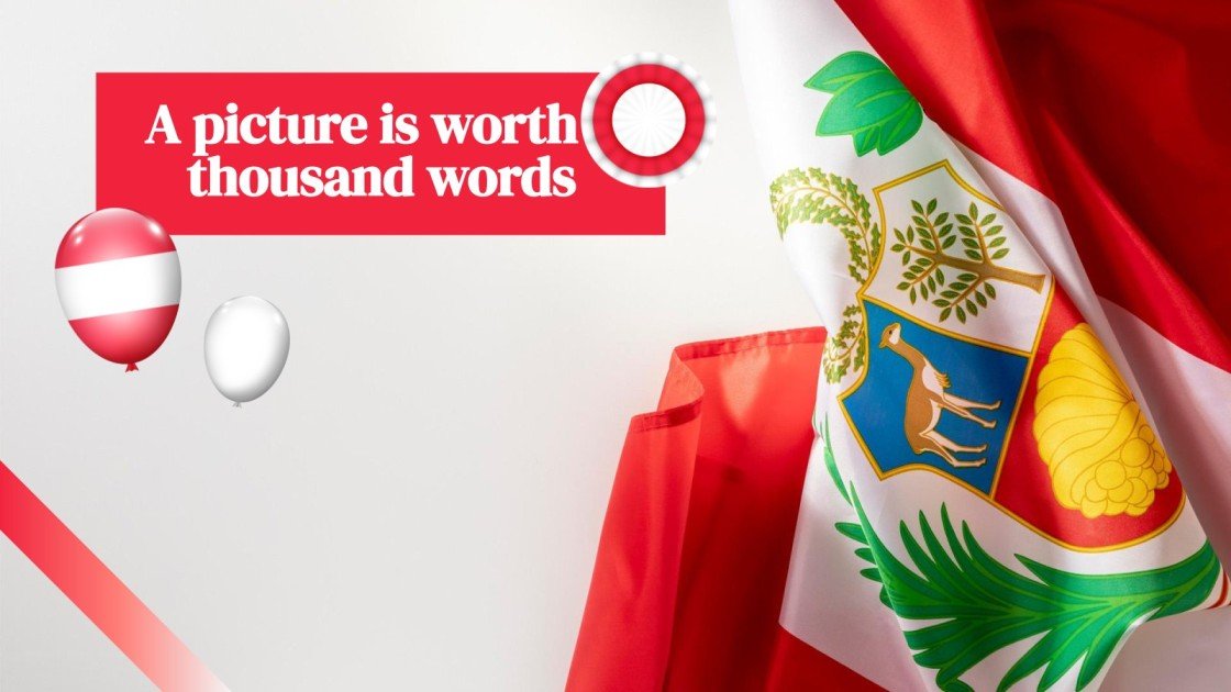 Realistic Flag of Peru Minitheme | Google Slides & PPT